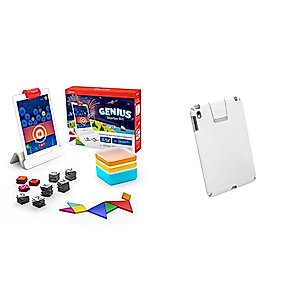Osmo - Genius Starter Kit for iPad (New Version) + Osmo iPad Case Bundle - Problem Solving & Creativity (Ages 6-10) (OSMO iPad Base Included)