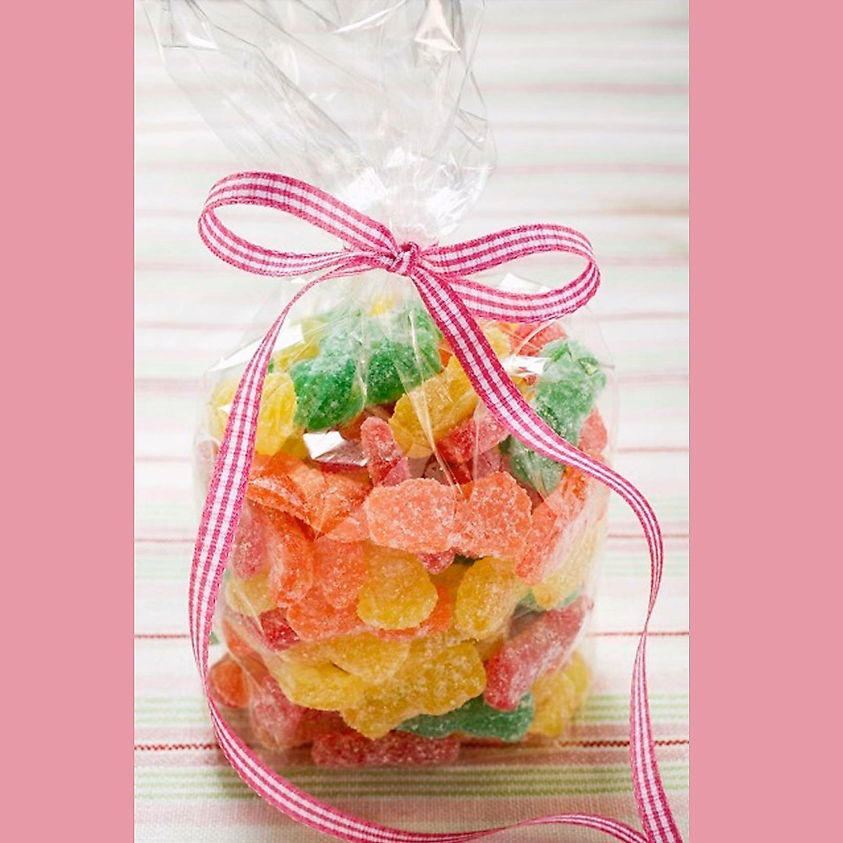 Morepack Flat Bottom Cellophane Bags,100Pcs 6x2x10 Inches Clear Cellophane Treat Bags With 100Pcs Twist Ties Cello Bags