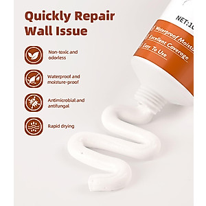 Spackle Wall Repair Kit,Drywall Repair Patch Kit,Simple Small Wall Hole Filler＆Efficient Crack Repair,2 Pack Wall Putty Paste,Plaster Ceiling Repair,Apartment Friendly.