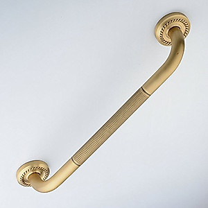 Shower Grab Bar, 17.7 inch Grab Bars for Bathtubs Showers Bathroom, Anti Slip Brass Shower Grabs for Seniors