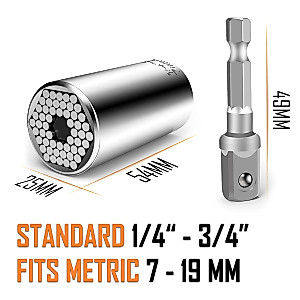 BIIB Universal Socket Tools Cool Gadgets for Men, Birthday Gifts for Men, Mens Gifts Super Socket Fathers Gifts, Unique Gifts for Men Who Have Everything, Women, Boyfriend, Husband, Dad, Grandpa