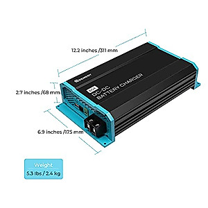 Renogy 12V 60A DC to DC On-Board Battery Charger for Flooded, Gel, AGM, and Lithium, Using Multi-Stage Charging in RVs, Commercial Vehicles, Boats, Yachts, 60A