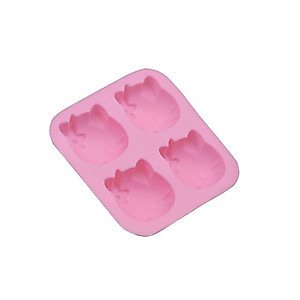 Hello Kitty Form food grade Silicone Ice Cube Mould Mold Pan Tray DIY pink H031