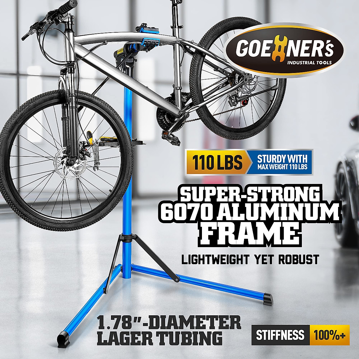 Gioventù E Bike Repair Stand Bicycle Stand(Max 110lbs) - Bike Stand for Maintenance with Super-strong Tube, Heavy Duty Mechanics Workstand for E-bikes, Mountain Bikes and Road Bikes