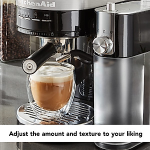 KitchenAid Automatic Milk Frother Metal Espresso, 17 oz, Onyx Black