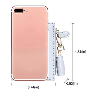 GEEAD Small Wallets for Women Bifold Slim Coin Purse Zipper ID Card Holder