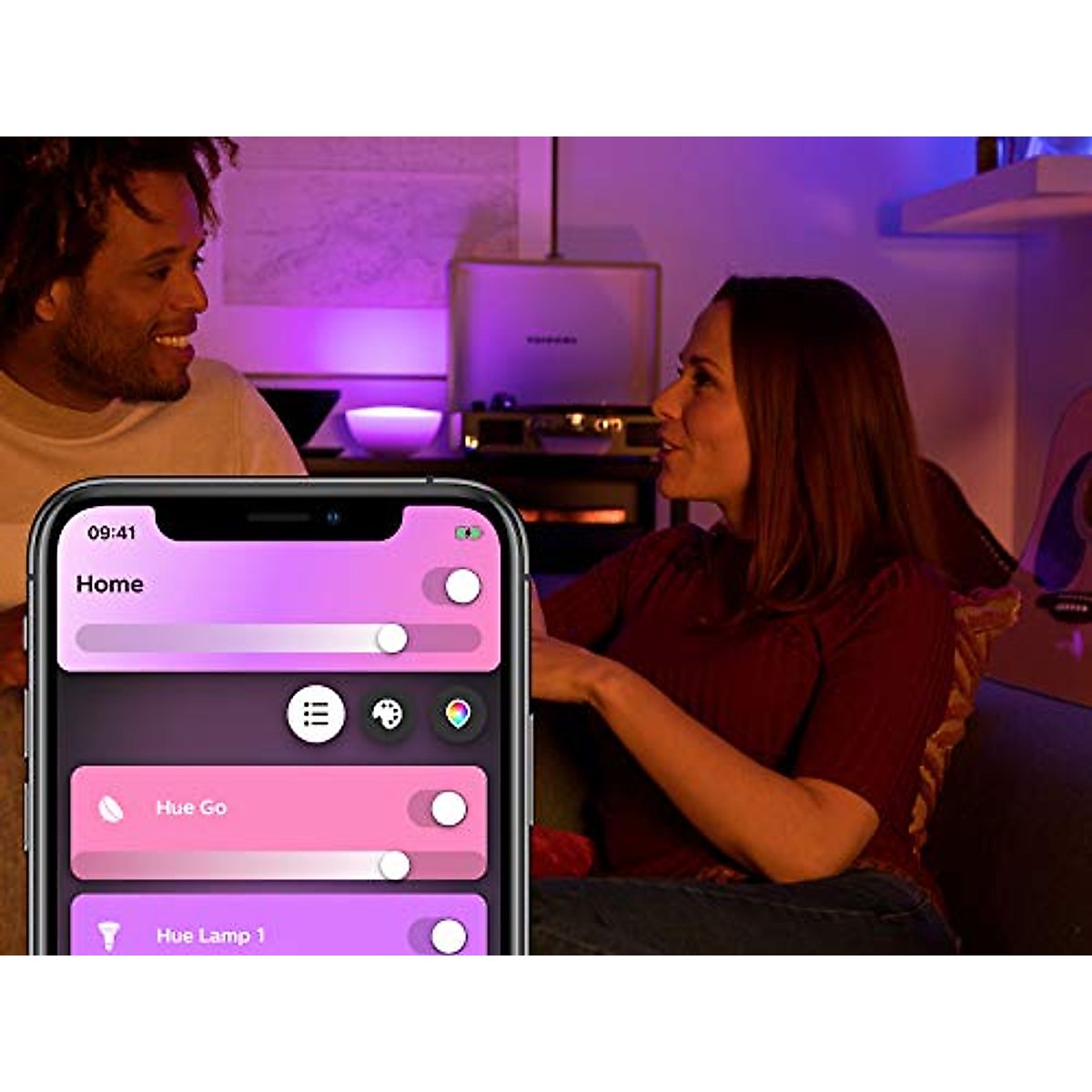 PHILIPS Hue Go White and Color Portable Dimmable LED Smart Light Table Lamp (Requires Hue Hub, Works with Alexa, HomeKit and Google Assistant), White