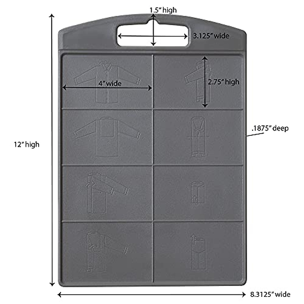 Household Essentials 195 Shirt Folding Board For Laundry | Folds T-Shirts, Polos And Dress Shirts , Black