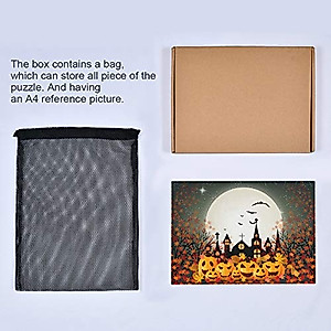 susiyo 500 Piece Jigsaw Puzzle for Adults Kids, Pumpkin Autumn Fall Maple Leaves Puzzle Wooden Jigsaw Puzzle Family Game Intellective Toys Wall Art Work for Educational Gift Home Decor