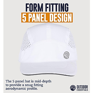 Running Hat for Men - Dry Fit Running Cap for Women, Tennis Hats, Breathable Hat, Workout Cap for Baseball,Sweat Wicking Hat White