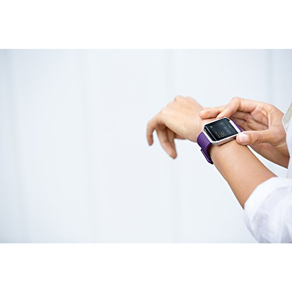 Fitbit Blaze Smart Fitness Watch, Plum, Large (Refurbished)