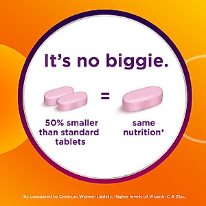 Centrum Minis Women's Daily Multivitamin for Immune Support with Zinc and Vitamin C, 280 Mini Tablets, 140 Day Supply