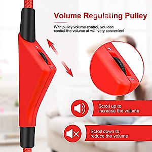 Tobysome Replacement A10 A40 A30 Cable for Connect Astro A10 Astro A40 Gaming Headset to Playstation 4 PS4 Controllers, Smartphone,MixAmp,PC and Macs with 3.5mm Jack(2M,Red with Volume Control)