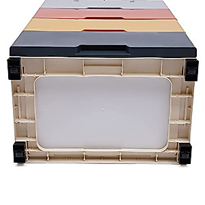 DYRABREST Plastic Dresser Storage Tower, Vertical Clothes Storage Tower Drawers Organizer, Modern Deluxe Closet Drawers Organizer with Wheels for Bedroom Furniture,Home, Office (Type2 with Locks)