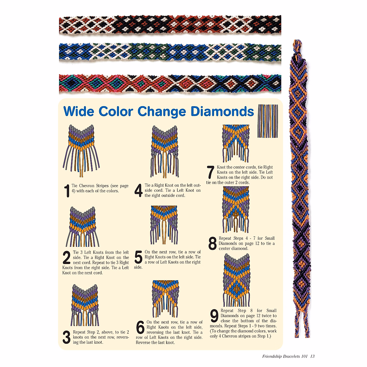 Friendship Bracelets 101: Fun to Make, Wear, and Share! (Design Originals) Step-by-Step Instructions for Colorful Knotted Embroidery Floss Jewelry, Keychains, and More, for Kids and Teens [BOOK ONLY]