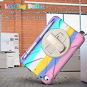 TSQ iPad Mini 4/5 Case for Kids Girls Cute Pink | Silicone Shockproof Protective iPad Mini 5th/4th Generation Case 7.9 Inch with Pencil Holder Stand Hand Strap