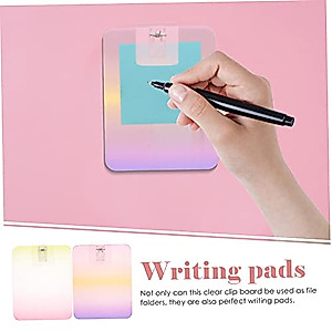 Misti Stamping Tool 6 Pcs Plate Clamp Clear Colored Clipboards Scrapbooking Die-Cut Machines Exam Paper Clips File Clipboards Document Holder Acrylic Plastic Student Notebook