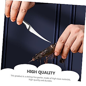 Angoily 2 Pcs Shrimp Cutter Household Tools Seafood Tools Stainless Steel Cleaner Shrimp Deveiner Shrimp Peeling Tool Lobster Deveiner Tool Shrimp Cleaner Tool Shrimp Tool Shrimp Line Tool