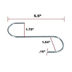 Heavy Duty S-Hooks for Hanging – Comes in 1 3/4 Inch – Stainless Steel Finish (5 Pack)