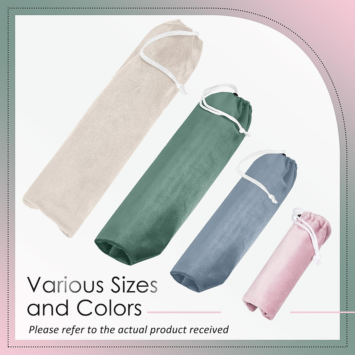 Amylove 4 Pcs Adult Game Toy Storage Bags Drawstring Storage Bag Reusable Adult Toy Organizer Multipurpose Adult Toy Bag Receive Bag Pouch, 4 Sized for Home Travel (Light Color,Classic)