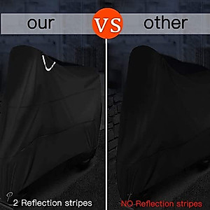 Bike Cover For 2 Or 3 Bikes Outdoor Waterproof- 210d Outdoor Waterproof & Anti-Uv Bicycle Covers With Reflective Strips Anti Dust Rain Snow Uv For Mountain, Road Bikes