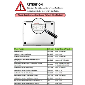 Hard Case Compatible with New MacBook Air 13 Inch Case 2020 2019 2018 Release Model A2337 M1 A2179 A1932 with Retina Display and Touch ID, Matt Plastic Hard Shell Case Cover - Black & red