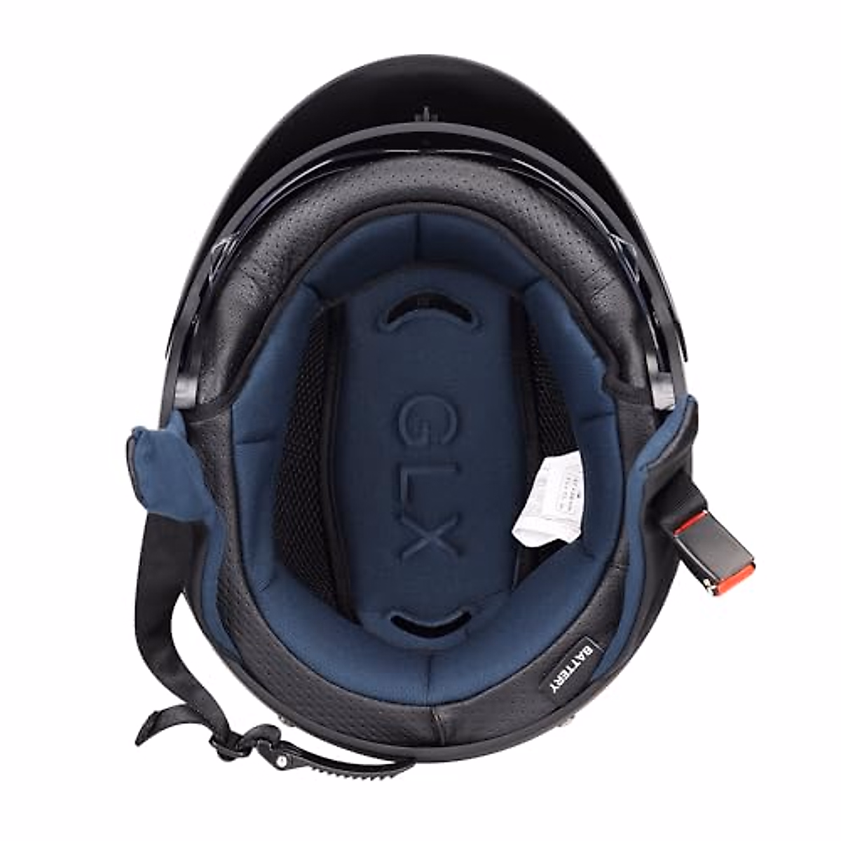 GLX M14 Open Face Motorcycle Helmet - Black, Large - DOT Approved