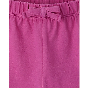 The Children's Place Baby Toddler Girls Dolphin Shorts, Spiral/Purple/Bandana/Fall Fuchsia 4-Pack, 3T