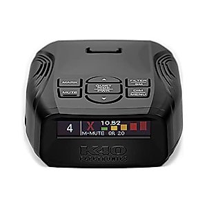 K40 Electronics Platinum100 Portable Radar Detector for Cars, GPS, Voice Alerts, Long Range Detection, OLED Display, Advanced False Alert Filtering, Optional Wireless Remote Connectivity