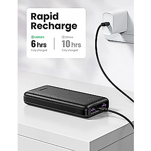 UGREEN Portable Charger 20000mAh - PD 20W Power Bank Fast Charging Including 2 USB-C Cables, Compatible with Samsung Galaxy S23/S22/S21/S20/S10, iPhone 14/iPhone 13/iPhone 12 Series/iPad
