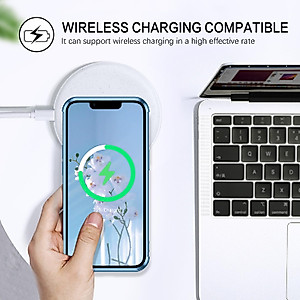 BENTOBEN for iPhone 13 Mini Phone Case, Cute Heart Pattern Slim Fit Soft Flexible Shockproof TPU Bumper Protective Women Girls Boys Men Non-Slip Lightweight Cover for iPhone 13 Mini 5.4 Inch, Blue