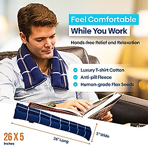 SunnyBay Neck Heating Wrap Microwavable - Navy Blue and Ocean Blue