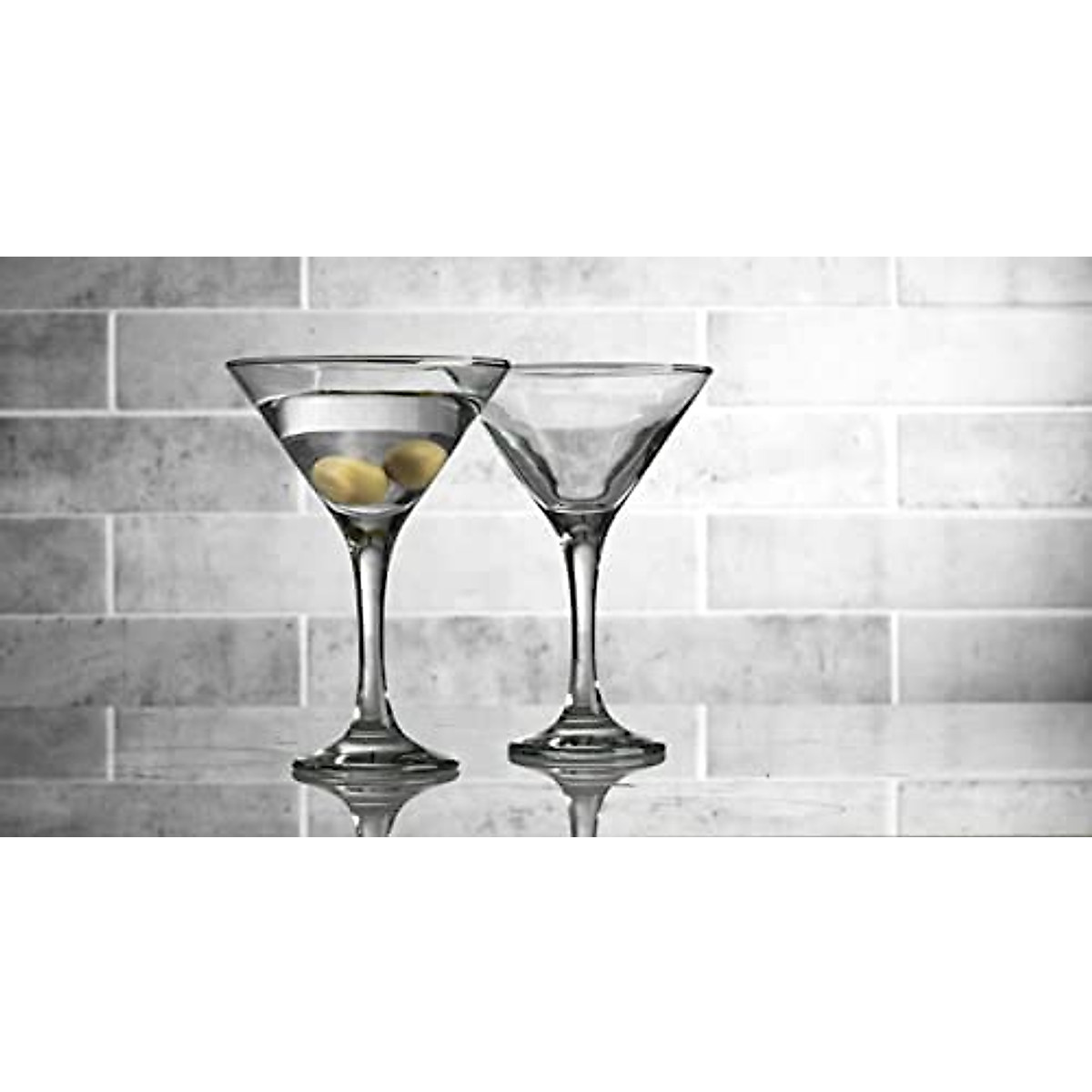 Glaver's Martini Glasses Set of 4 Cocktail Glasses, 6 Ounce Strong Lead-Free Glass, Stemmed Margarita, Martini Glasses, For Bar, Martini, Gimlet, Bar, Wine And More Dishwasher Safe