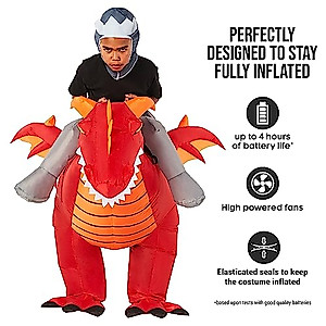 Morph Costumes - Inflatable Dragon Costumes For Kids - Red Dragon Costume for Kids - Dragon Rider Costume - Inflatable Costume for Kids