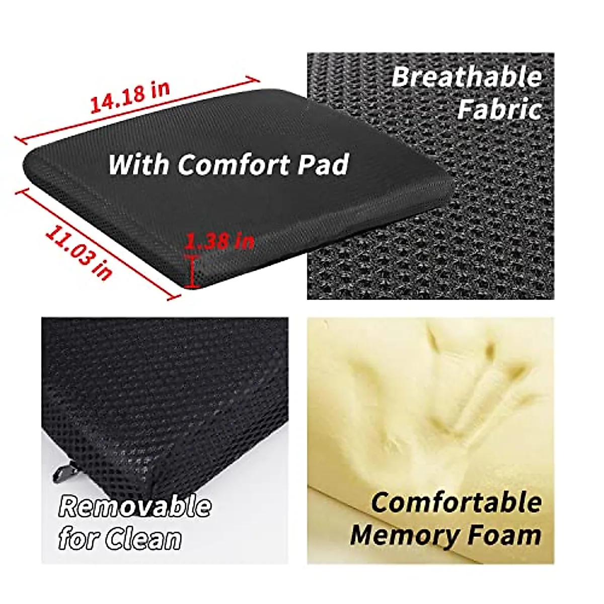 Mymyth Office Foot Rest for Under Desk at Work - Iron Adjustable Ergonomic Footrest Strong & Durable - 6 Heights Foot Stool with Memory Foam Cushion - for Computer Gaming