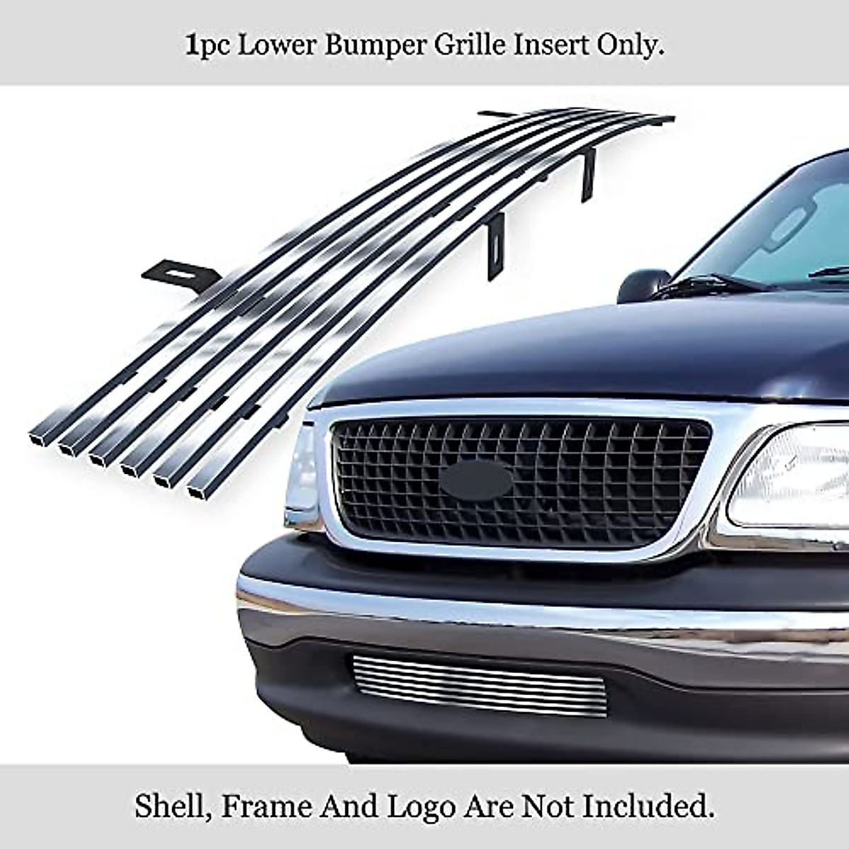 APS Compatible with 2001-2003 Ford F-150 Harley Davidson Lower Bumper Billet Grille F85385A