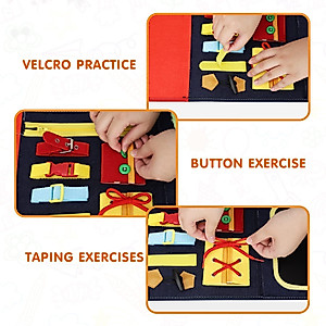 TOY Life Busy Board - Montessori Busy Board for 3 4 5 6 Year Old - Sensory Board Toys for Toddler - Activity Board - Montessori Toys - Educational Early Learning Toys - Travel Toys Toddler Busy Board