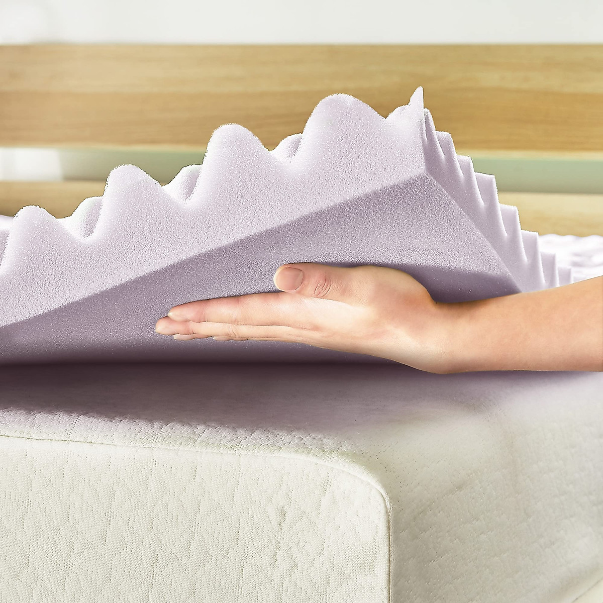 Mellow 2 Inch 5-Zone Memory Foam, Soothing Lavender Infusion, Full Mattress Topper