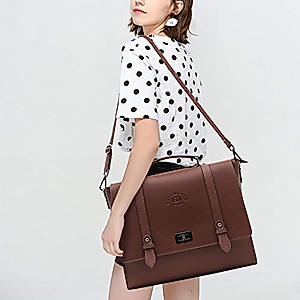 Laptop Bag,15.6 Inch Women Laptop Briefcases Business Laptop Shoulder Bags Structured Work Tote Bag with Professional Padded Compartment for Tablet Notebook Ultrabook,Graduation Gifts for Her