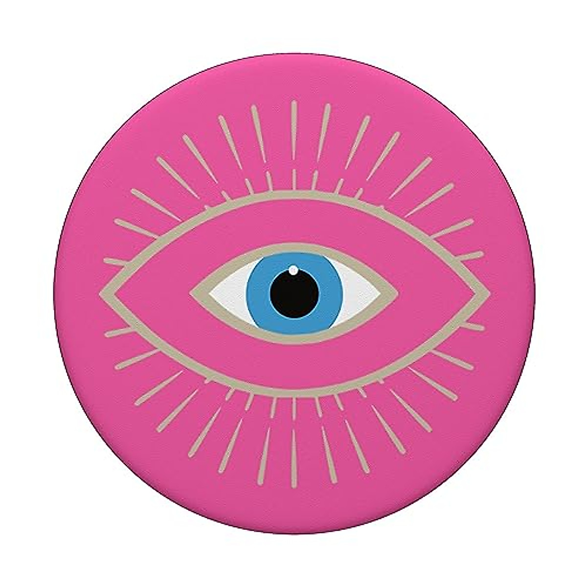 Beige Pink All Seeing Evil Eye PopSockets Standard PopGrip