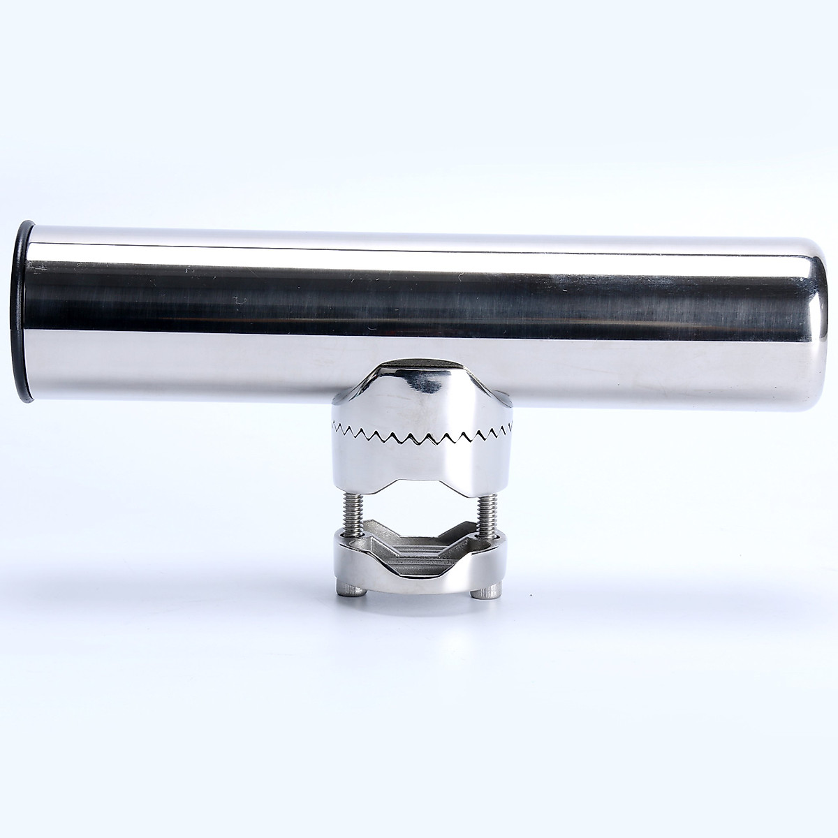 Amarine Made 4Pcs Marine Grade Stainless Steel Rail Mounted Clamp on Fishing Rod Holder for Rails 1" to 1-1/4"