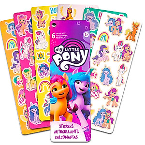 My Little Pony Stickers Party Favors 16 Sheets - MLP Favorites Include Rainbow Dash, Twilight Sparkle, Pinkie Pie, Rarity, and More!