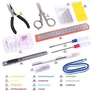 Swpeet 87Pcs Kit Compatible for Gundam Modeler Basic Tools and Gundam Model Tools Kit Perfect for Model Kit Building Beginner Hobby Model Assemble Building with Duty Plastic Container