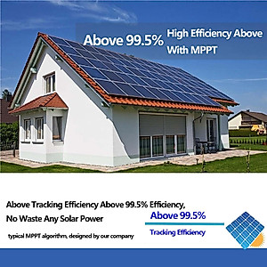 EPEVER 40A MPPT Solar Charge Controller with Tempreture Sensor MT50 Remote Meter 12V 24V Auto Indentify Apply for Lead Acid Lithium LiFePO4 (Tracer4210AN+MT50+Tempreture Sensor)