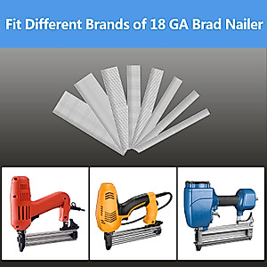 18 Gauge Brad Nails 8 Sizes (2",1-3/4",1-1/2",1-1/4",1",3/4",5/8",2/5") Galvanized 18 GA Nail Gun Nails Assorted and Small Finishing Nails for Pneumatic, Electric Brad Nailer (1600)