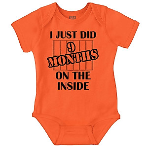 Brisco Brands Just Did 9 Months On The Inside Baby Romper Boys or Girls