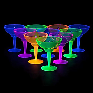 Party Essentials N121290 Cup Margarita Neonate 12Ct, 12 Count (Pack of 1), Assorted Neon