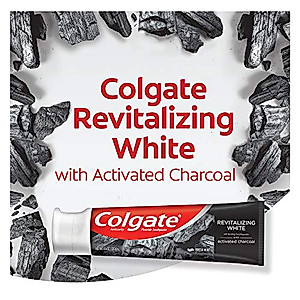 Colgate Charcoal Teeth Whitening Toothpaste, Natural Mint Flavor, Vegan, 4.6 Ounce, 3 Pack