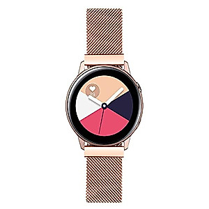 Compatible with Galaxy Watch 3 45mm/Samsung Galaxy Watch 46mm/Gear S3 Frontier/Classic Band, 22mm Stainless Steel Strap Replacement for Pro/Samsung Galaxy Watch 46mm Smartwatch (Rose gold)