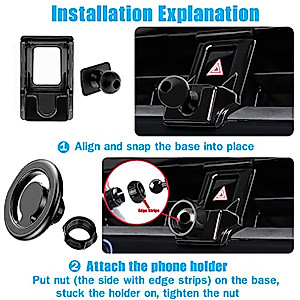 Mengfly Car Phone Holder Mount, for Toyota Corolla 2024 2023 2022 2021 2020, Air Vent Stand, Magsafe Magnetic Navigation Bracket, for Magsafe Case, iPhone 15 14 13 12 Pro Max Plus Mini, All Phones